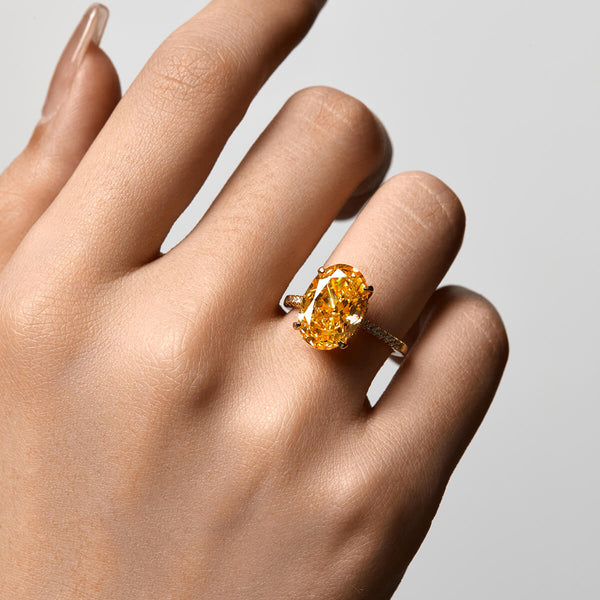 Magnum Ring, Sterling Silver Big Crushed Ice Oval Solitaire Ring – OBJKTS Jewelry