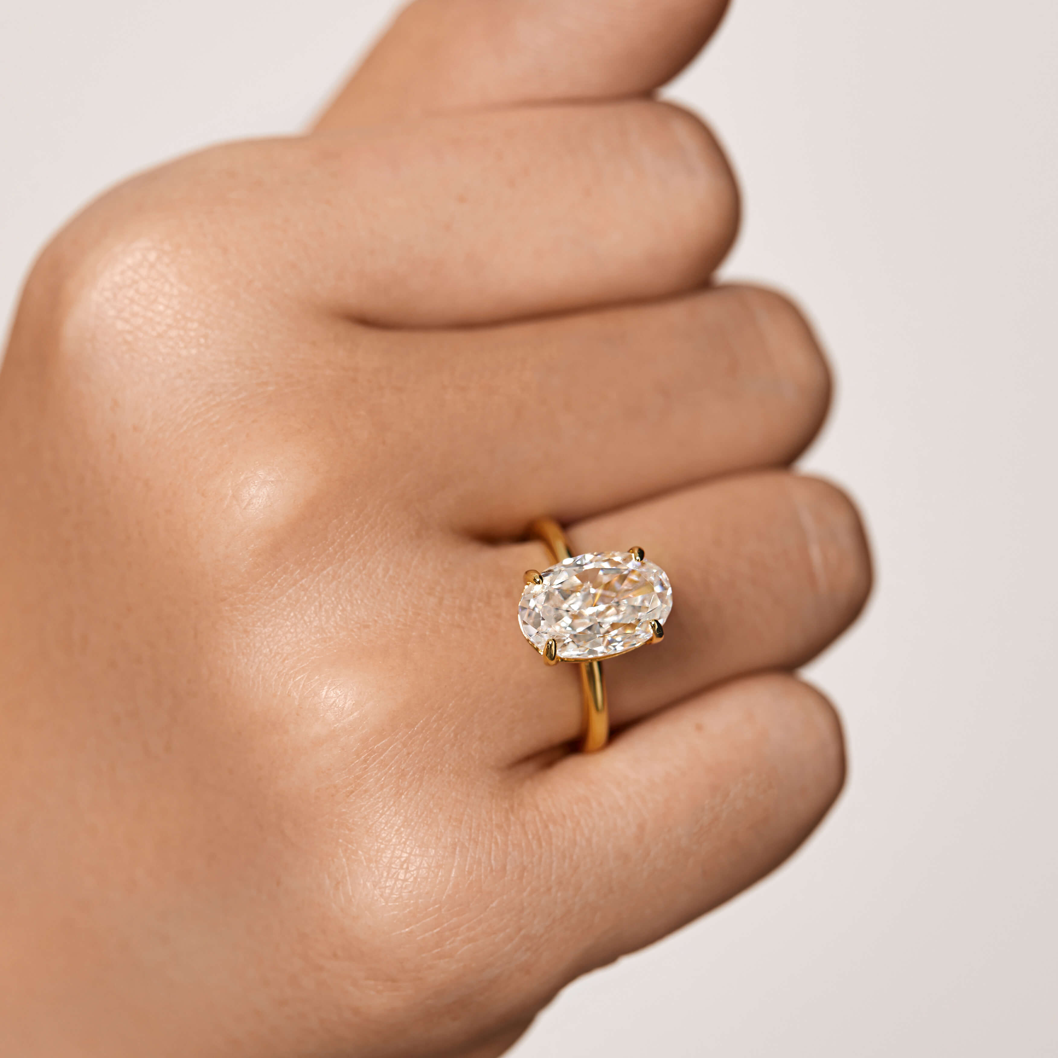 Deus Ring | Oval Solitaire Engagement Ring | Objkts Jewelry – OBJKTS ...