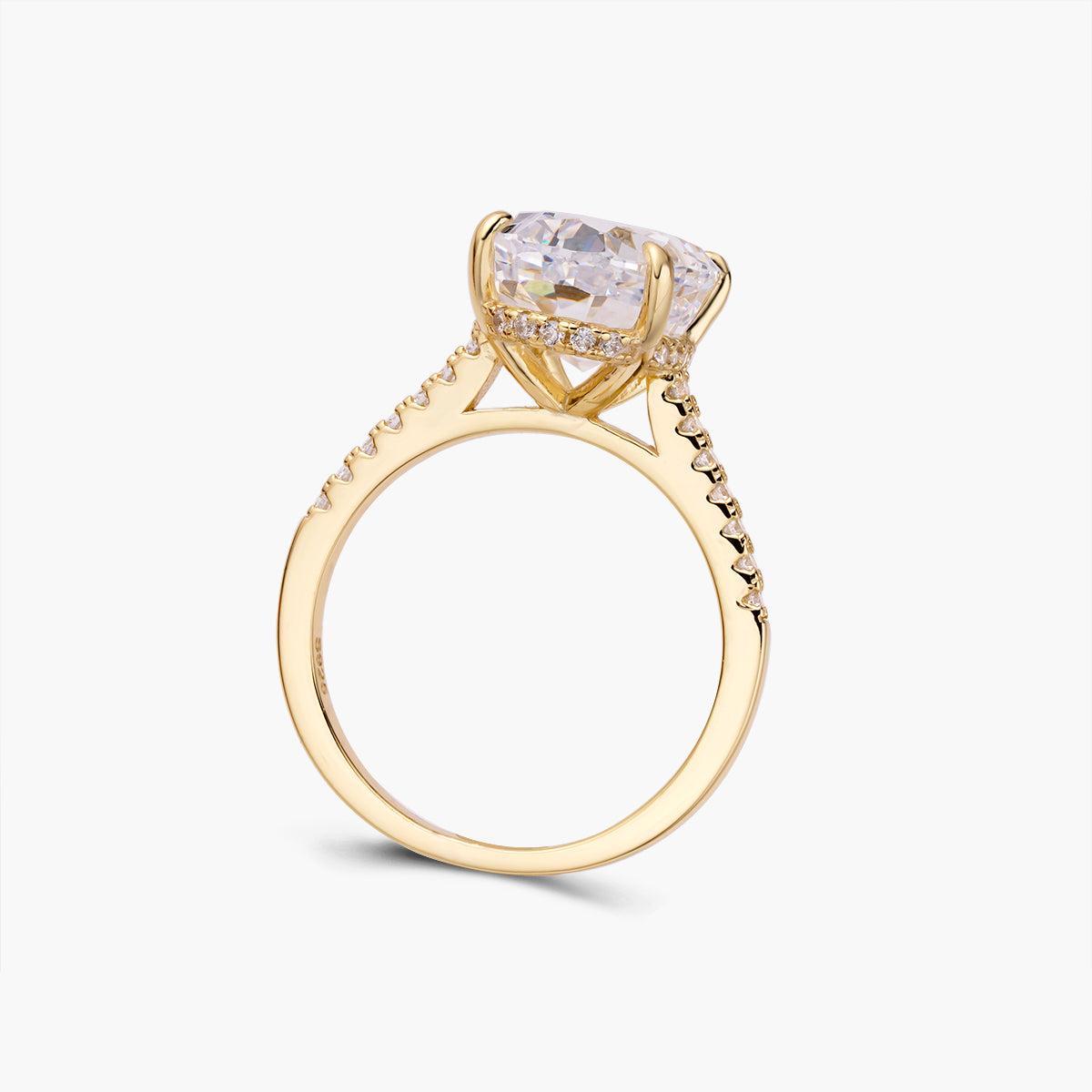 Magnum Ring, Sterling Silver Big Crushed Ice Oval Solitaire Ring ...