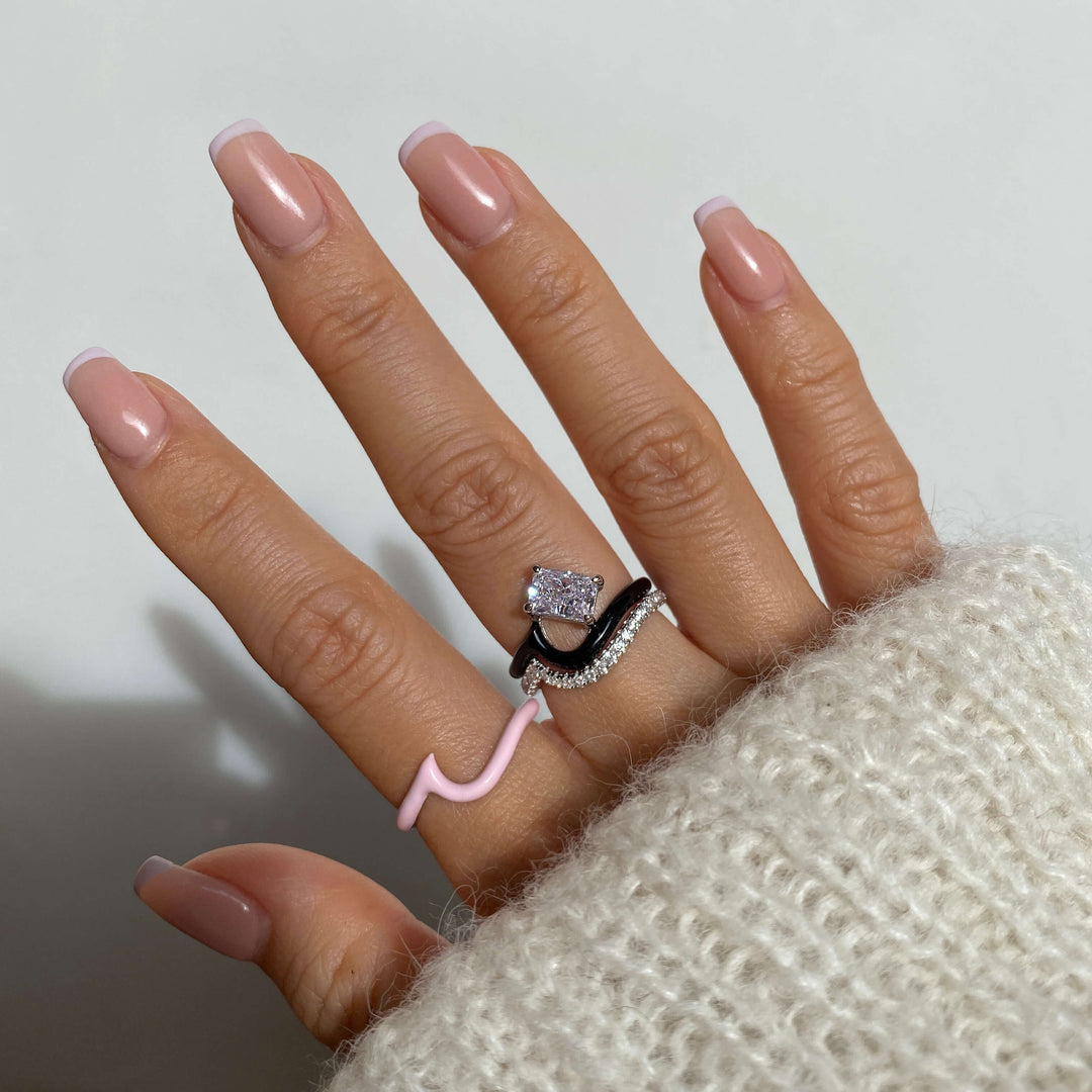 Enamel Wave Ring | Top Stacker – OBJKTS Jewelry