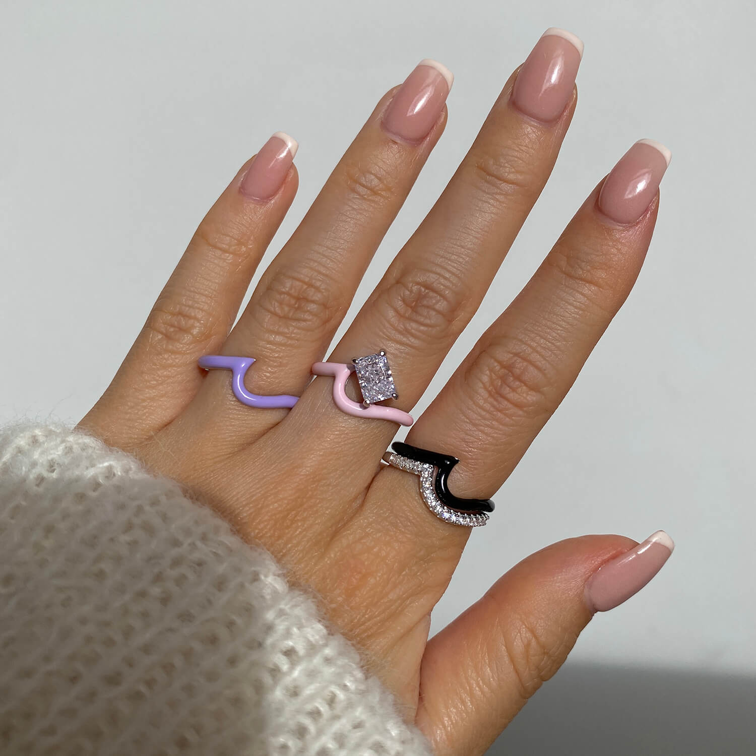 Enamel Wave Ring | Top Stacker – OBJKTS Jewelry