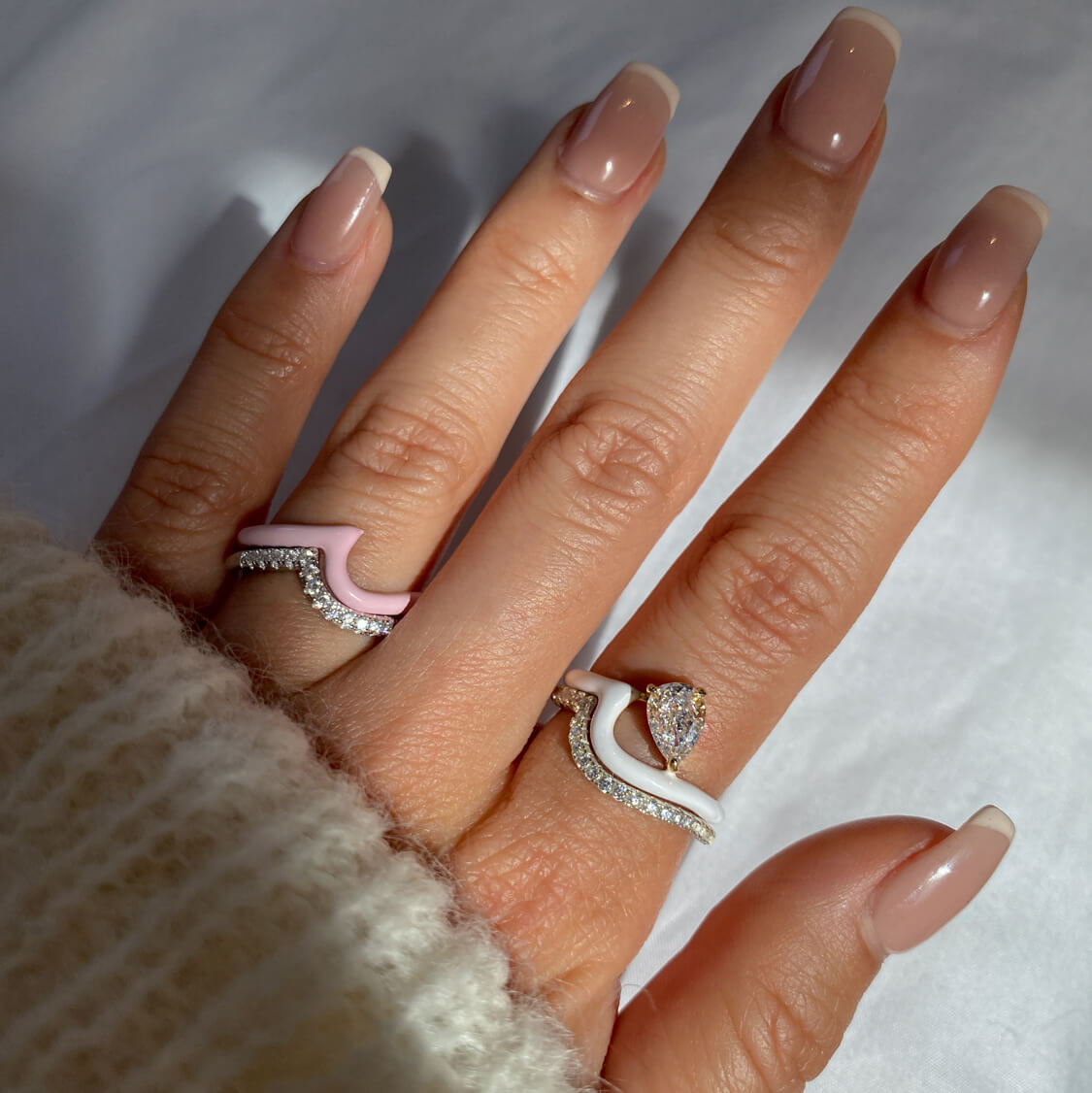 Enamel Wave Ring | Top Stacker – OBJKTS Jewelry