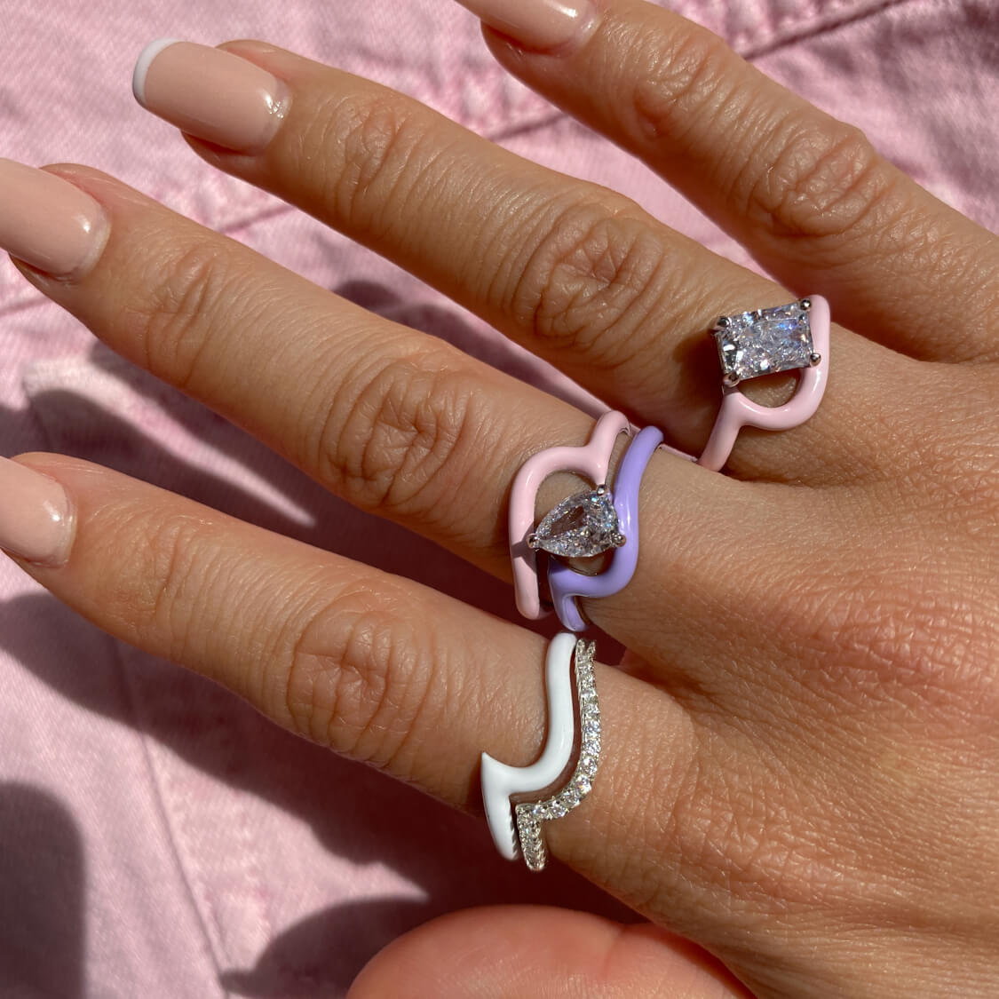 Enamel Wave Ring | Top Stacker – OBJKTS Jewelry