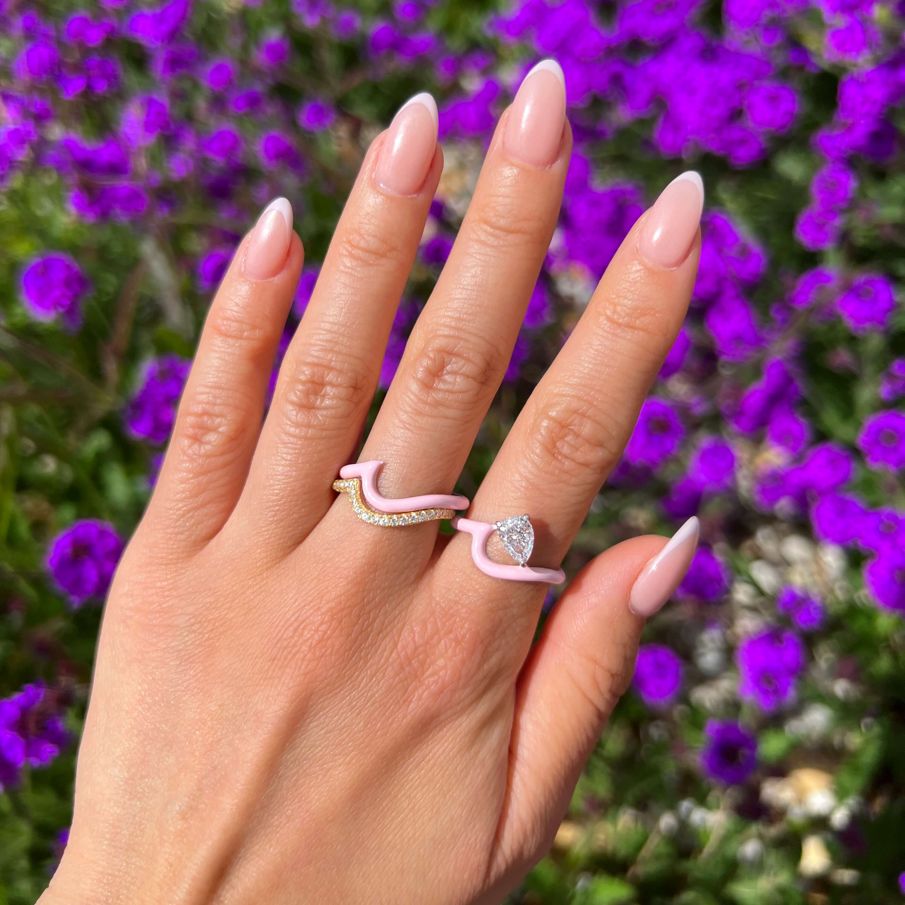 Enamel Wave Ring | Top Stacker – OBJKTS Jewelry